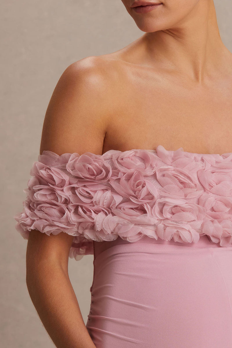 Sallow Pink Floral Bardot Maternity Jumpsuit – Club L London - USA