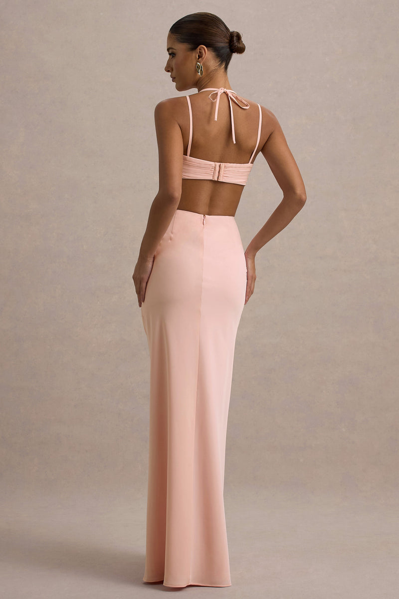 Leandra Pink Strappy Cut-Out Maxi Dress – Club L London - USA